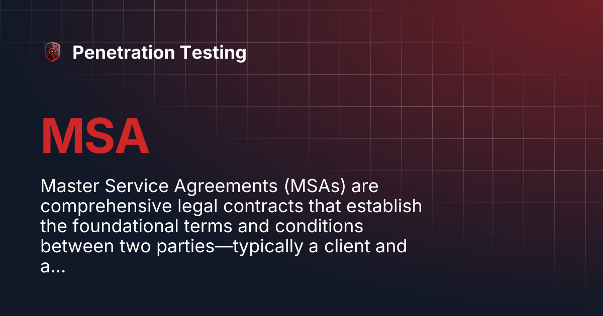 MSA | Penetration Testing